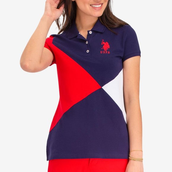 U.S. Polo Assn. | Tops | Us Polo Assn Tricolor Block Polo | Poshmark